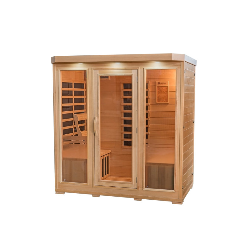 Heatwave Sonoma 4-Person Hemlock Infrared Sauna with 9 Carbon Heaters | Wayfair
